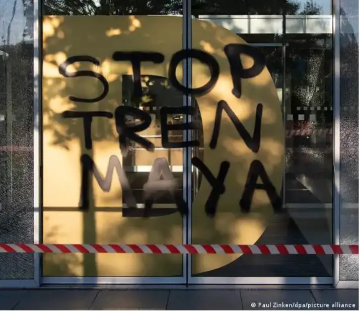 Acts of vandalism in protest against the Maya Train Project regsitered ...