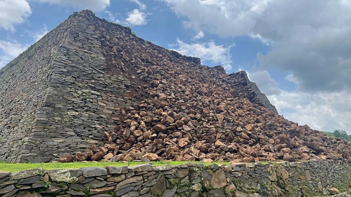 1,100-year-old stone pyramid collapses after heavy rains in Michoacan ...